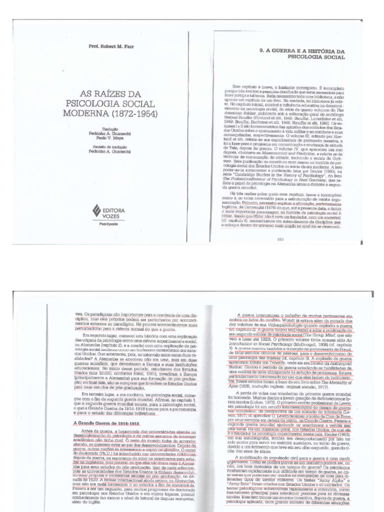 Texto+3+ +a+Guerra+e+a+História+Da+Psicologia+Social | PDF