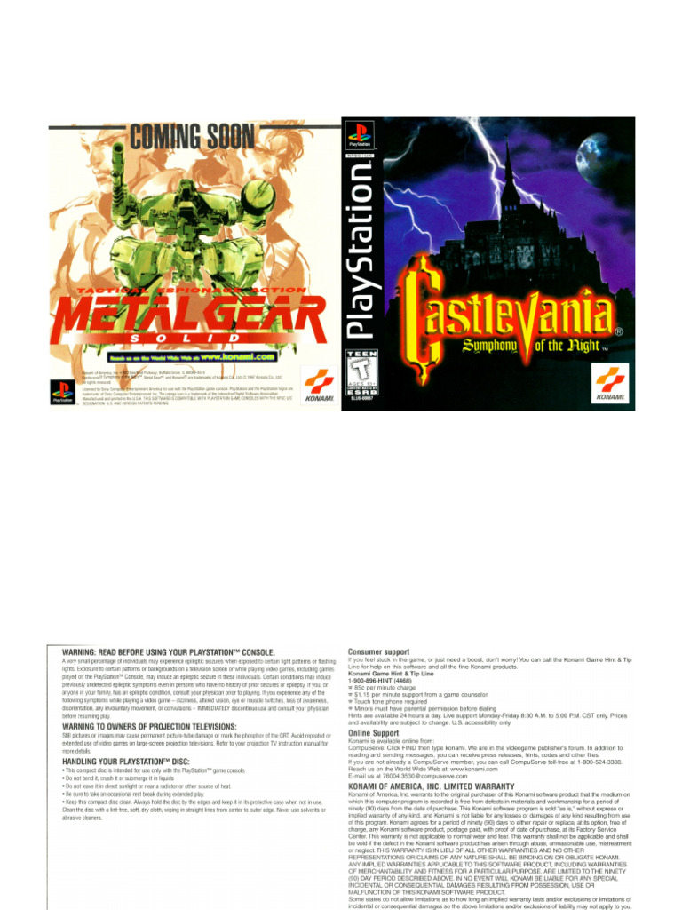 Castlevania Ps1 Carta | PDF