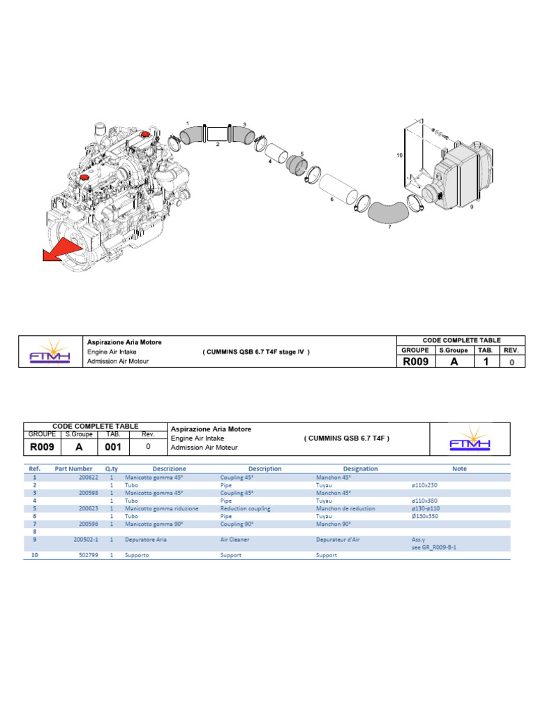 G-GR - R009 Engine Air Intake | PDF | Filtration | Unit Operations