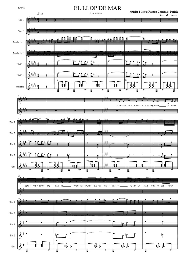 1 El Llop de Mar - Score | PDF