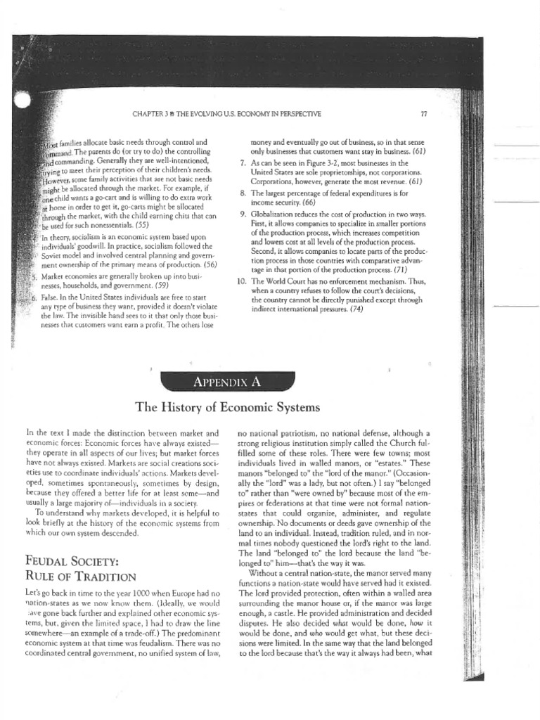History of Economic Systems Reading | PDF