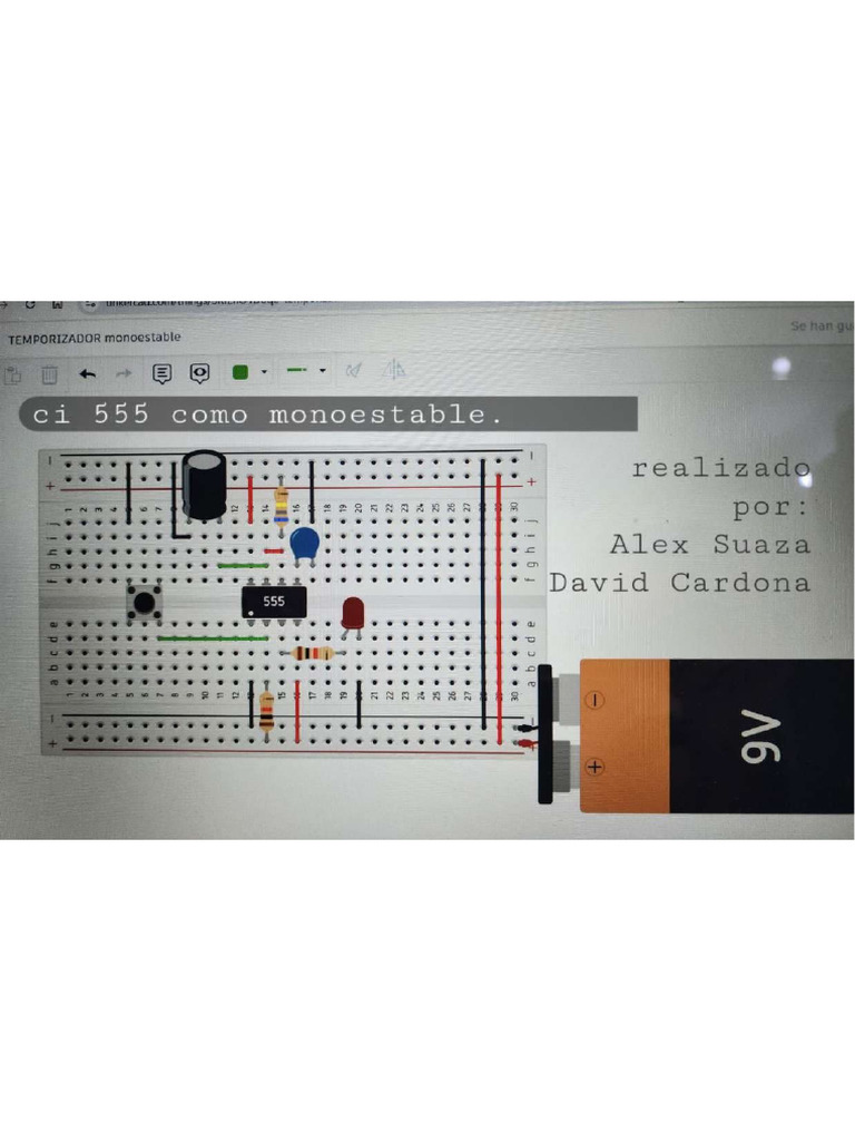 Ci 555 Como Monoestable y Biestable Sim | PDF