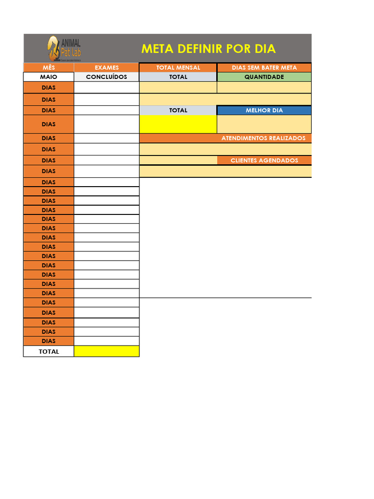 Fo Ad 35 Planilha de Metas Modelo | PDF