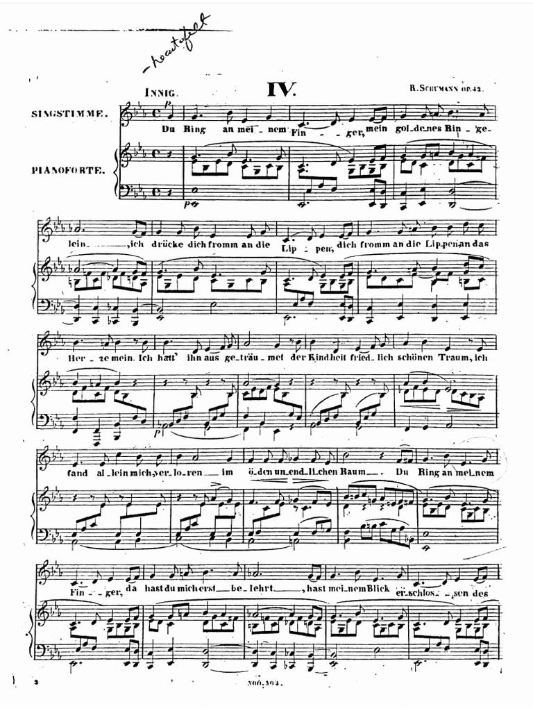"Du Ring An Meinem Finger," Frauenliebe Und Leben - Robert Schumann | PDF