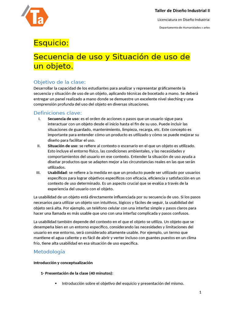 Esquicio Secuencia y Situación de Uso | PDF | Usabilidad