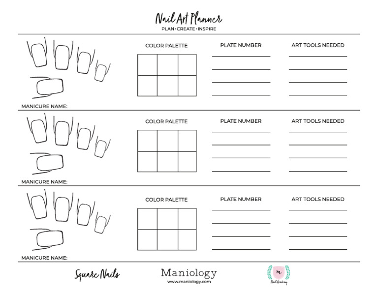 Nail Art Planner Square | PDF