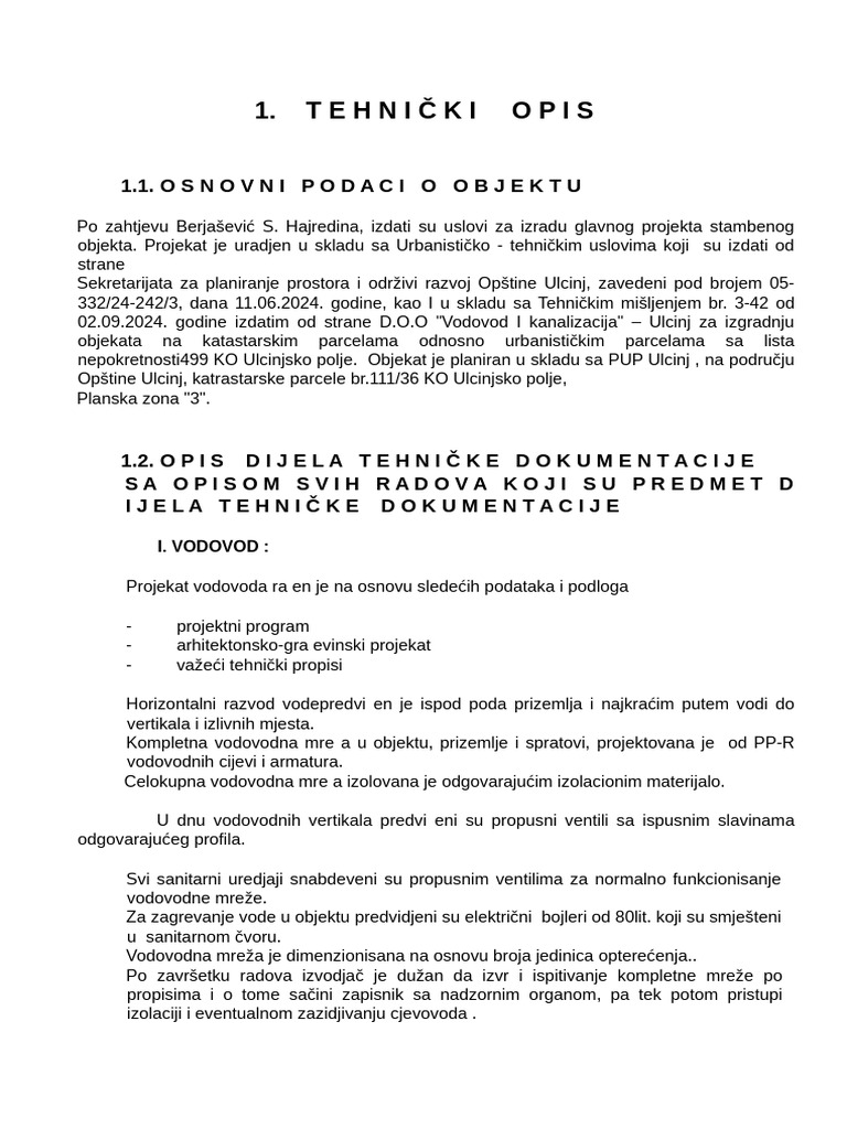 Vik Tehnicki Opis | PDF