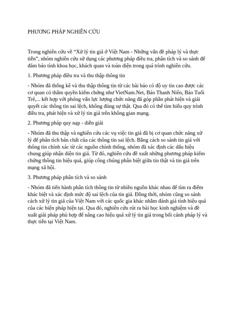 Phương Pháp Nghiên C U | PDF