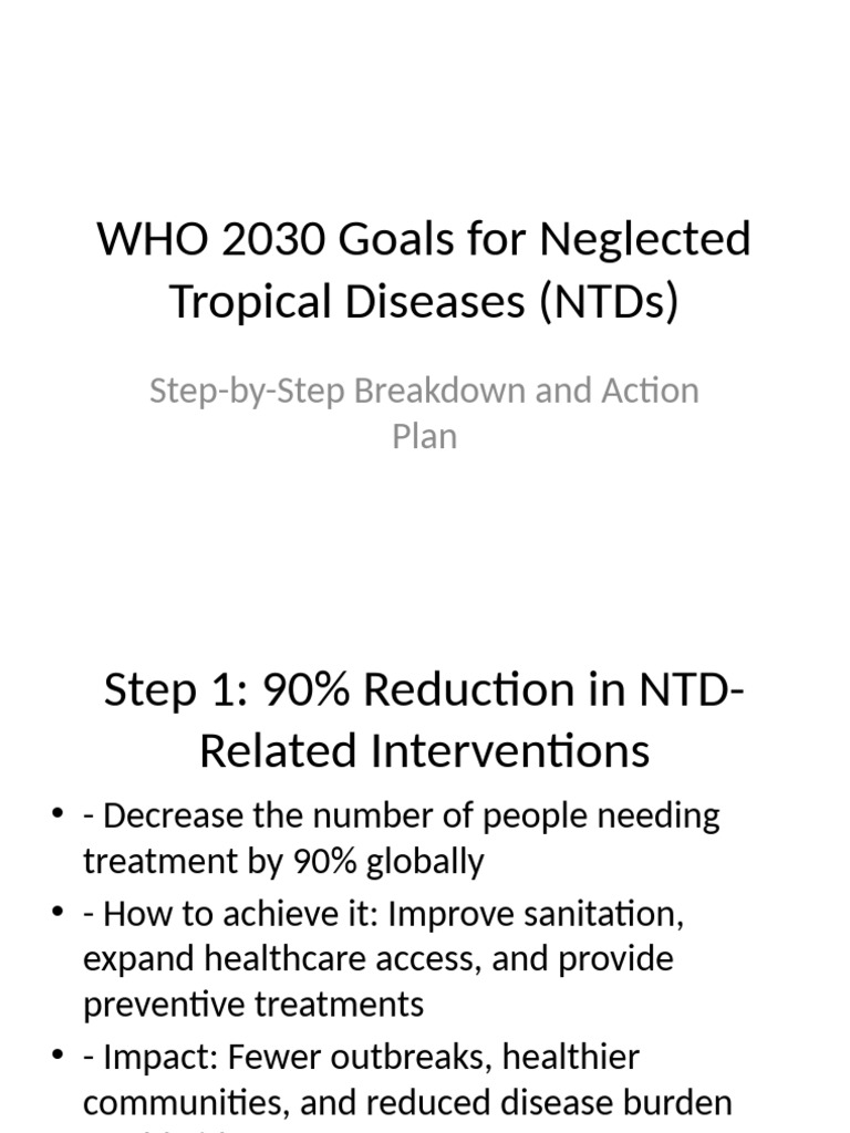 WHO NTD Goals Presentation (1) | PDF