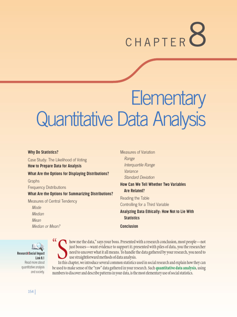 Elementary Quantitative Data Analysis 1738484182 | PDF | Statistics | Mean