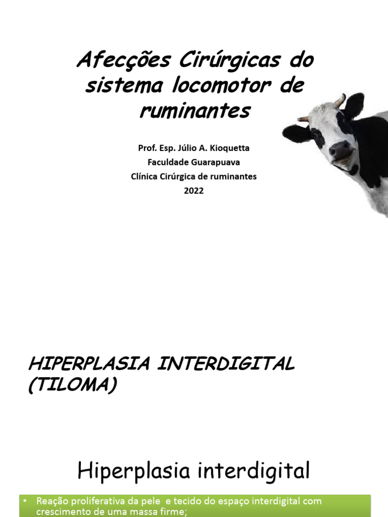 Hiperplasia Interdigital em Ruminantes | PDF | Artrite | Especialidades ...