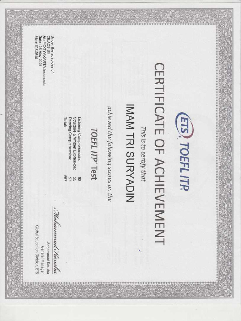 TOEFL ITP | PDF