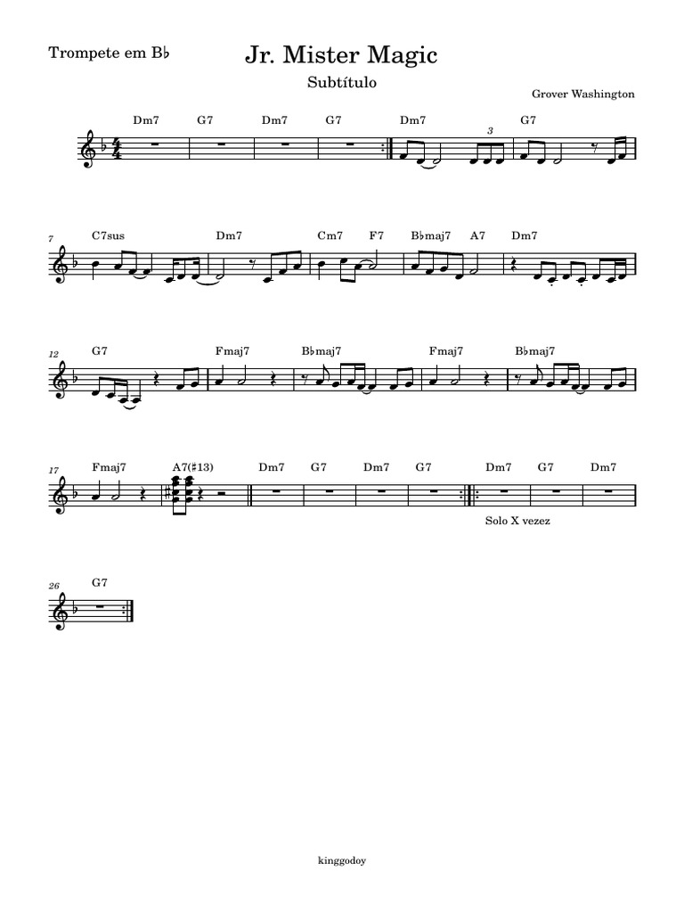 Jr. Mister magic -Trompete_em_Bb | PDF