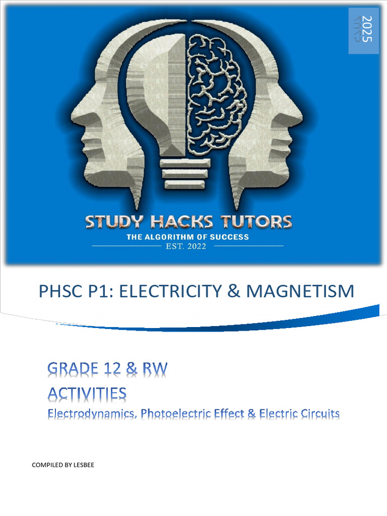 Grade 12 Electrodynamics Activities | PDF