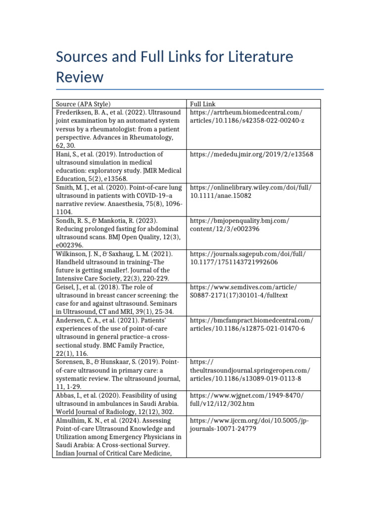 Sources and Links Patient Experience | PDF | Radiology | Clinical Medicine