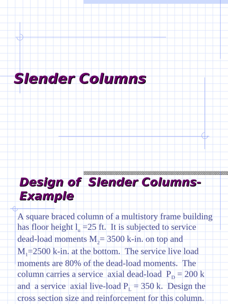 Design of Slender Columns (Problem) | PDF | Column | Structural Load