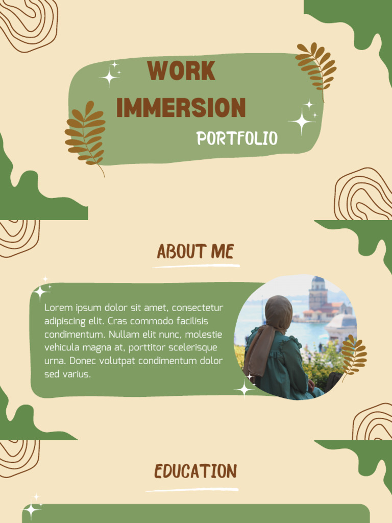 Beige Brown Abstract Portfolio Presentation PDF | PDF