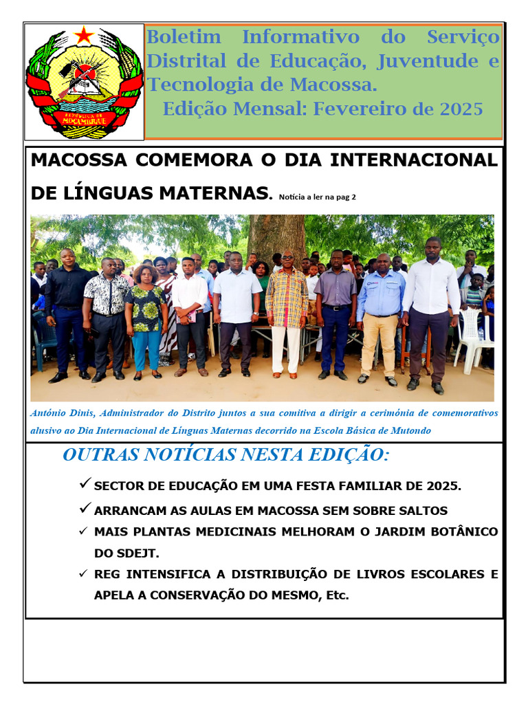 Macossa Celebra Dia das Línguas Maternas | PDF | Língua materna | Botânica