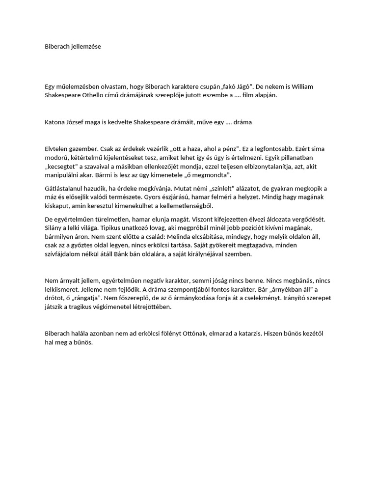 Biberach jellemzése | PDF