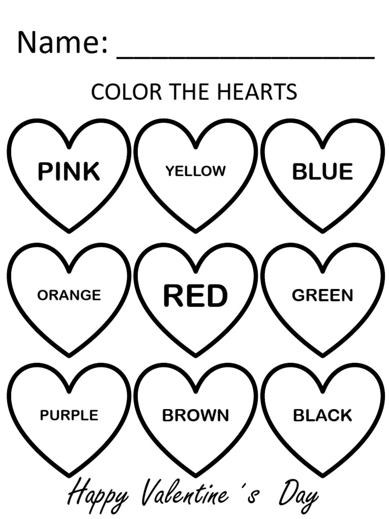 Color The Hearts | PDF