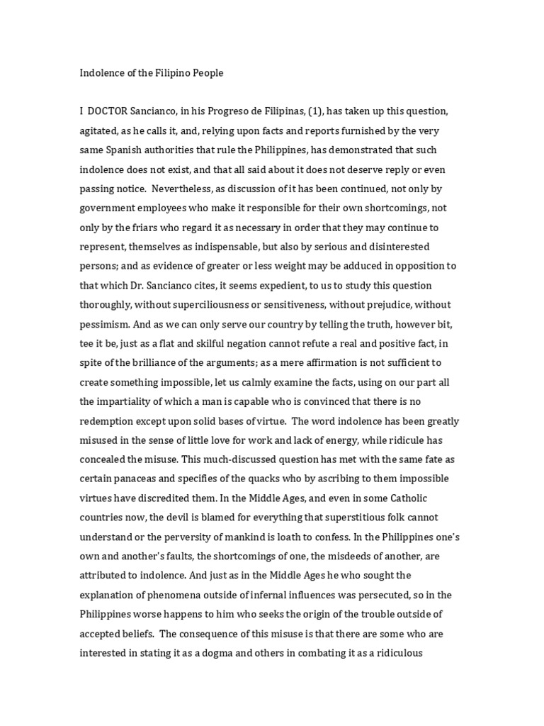 Examining Filipino Indolence Myths | PDF