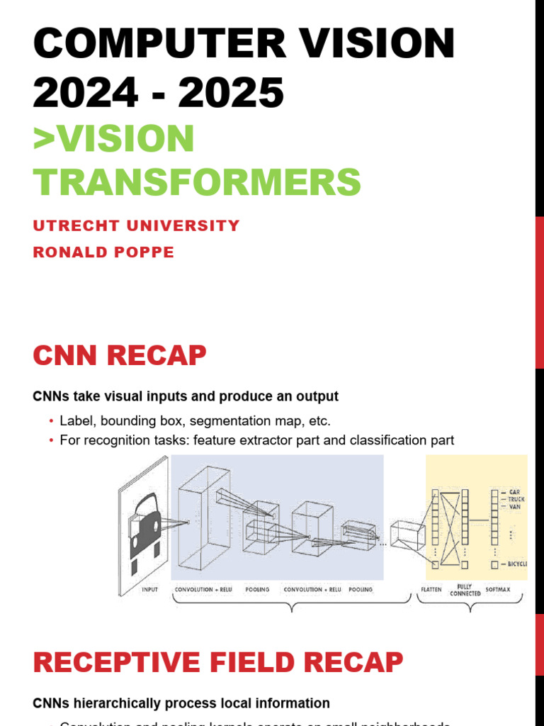 Computer Vision 11 Transformers | PDF | Learning | Algorithms
