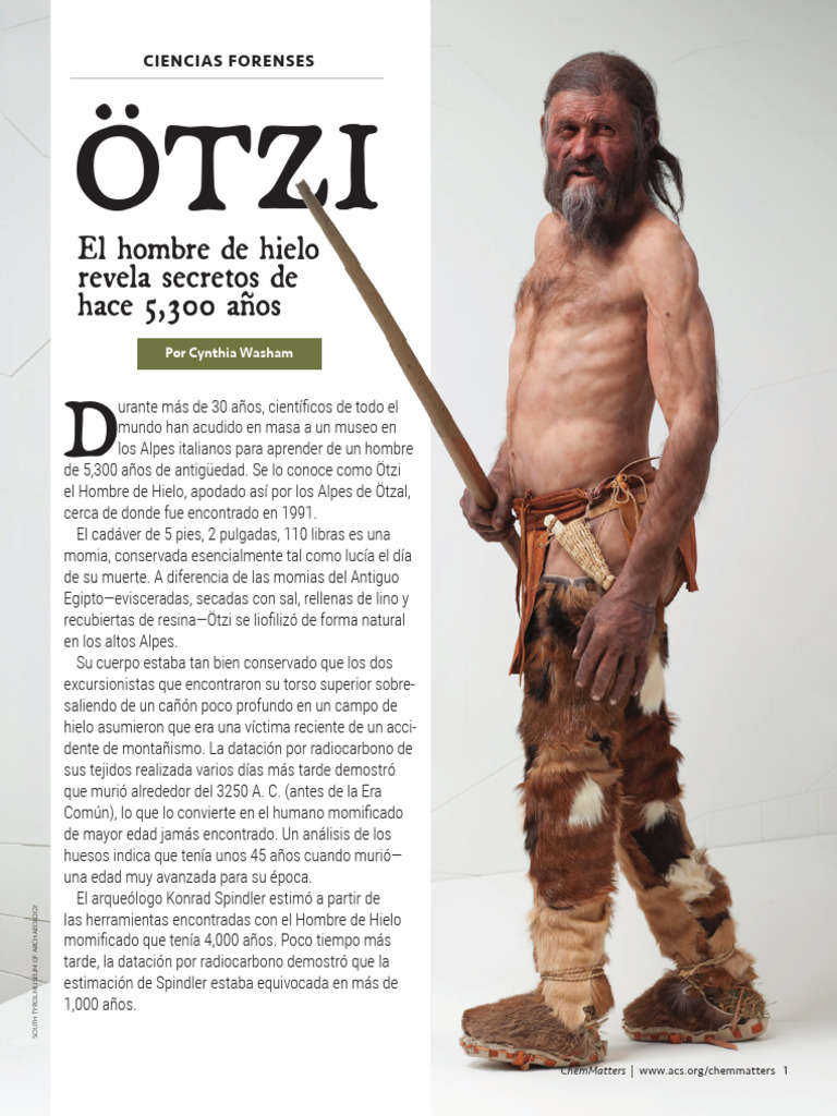 Ötzi El Hombre De Hielo Y Su Historia Pdf Adn Secuencia Adn 5196