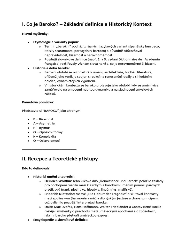 evropské baroko sochařství zápis | PDF