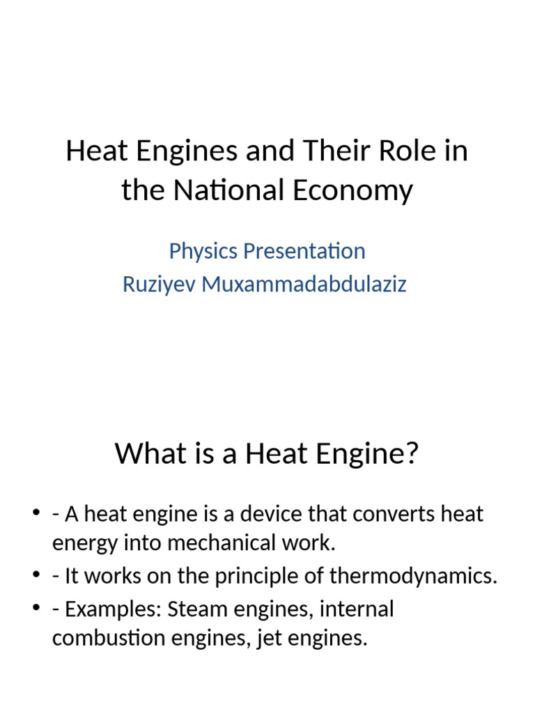 Heat_Engines_Presentation | PDF