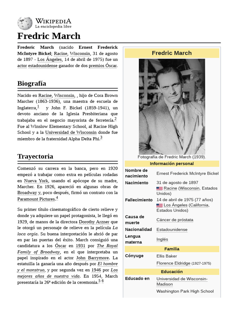 Fredric March | PDF