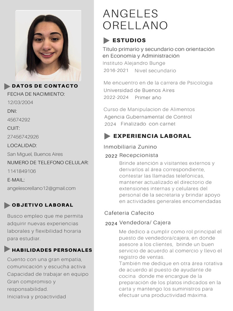 Datos de contacto de Ángela Orellano | PDF | Economias