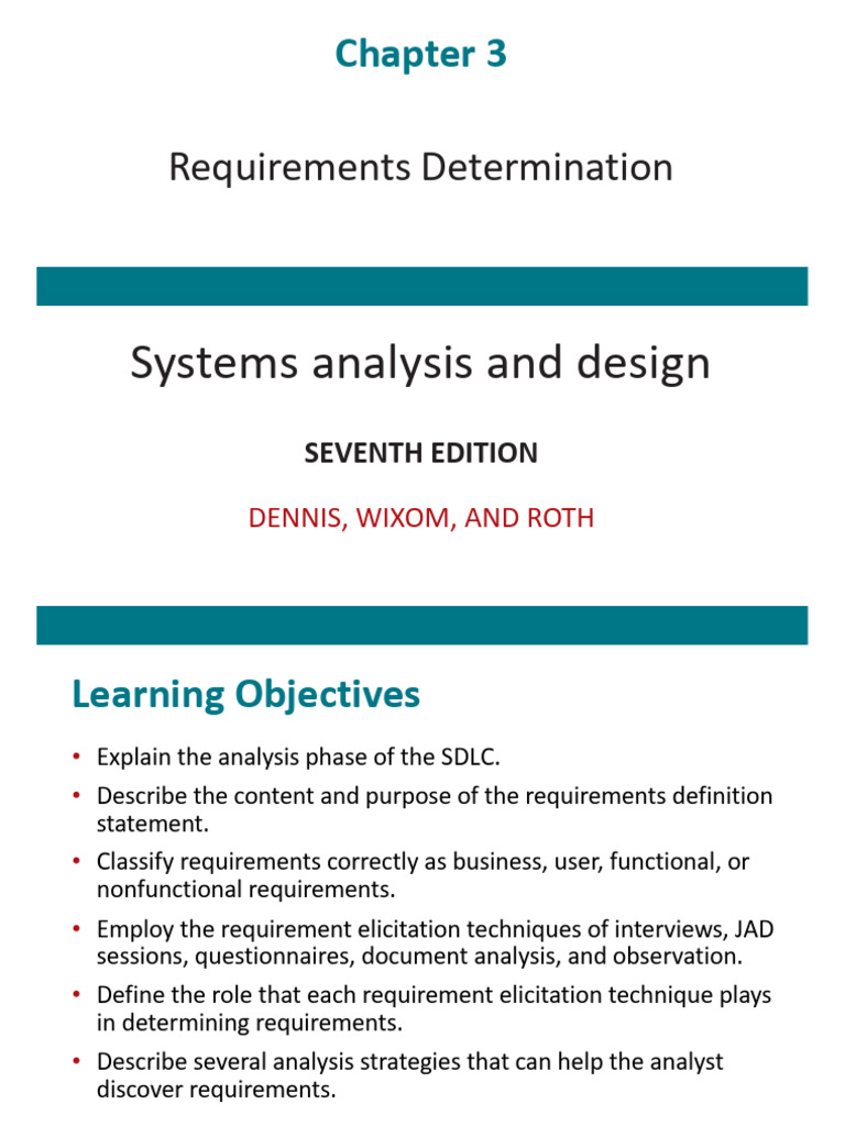 ch03, Requirement Determination, 49 Page | PDF | Questionnaire | System