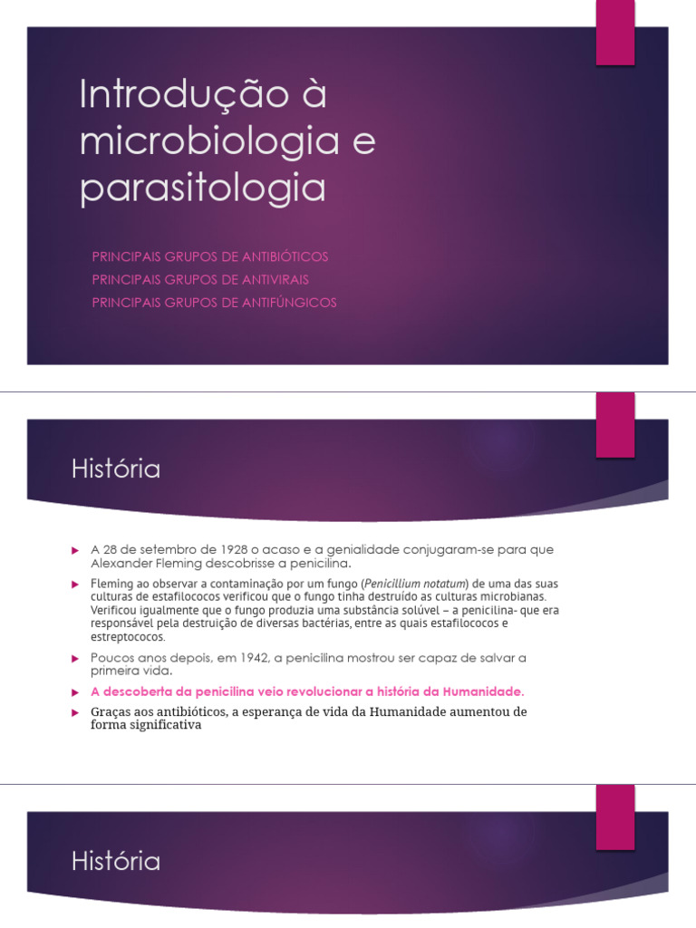 Introduo Microbiologia e Parasitologia ENF | PDF | Bactérias | Penicilina