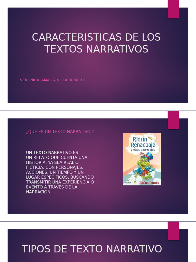 CARACTERISTICAS DE LOS TEXTOS NARRATIVOS-1 | PDF | Narración | Novelas