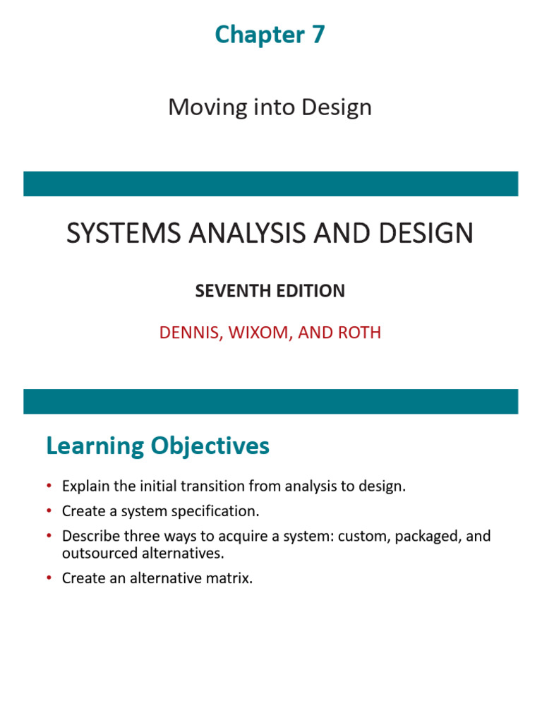 ch07, Moving Into Design, 29 Page | PDF | Outsourcing | Software