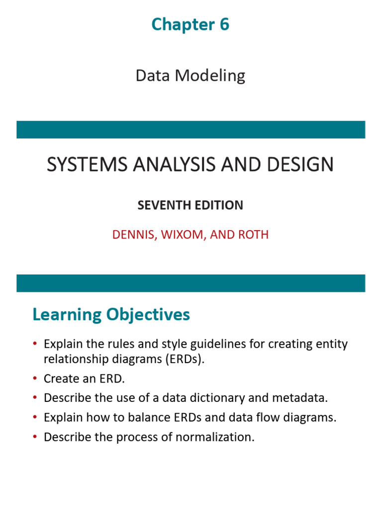 ch06, Data Modeling, 51 Page | PDF | Data Model | Identifier