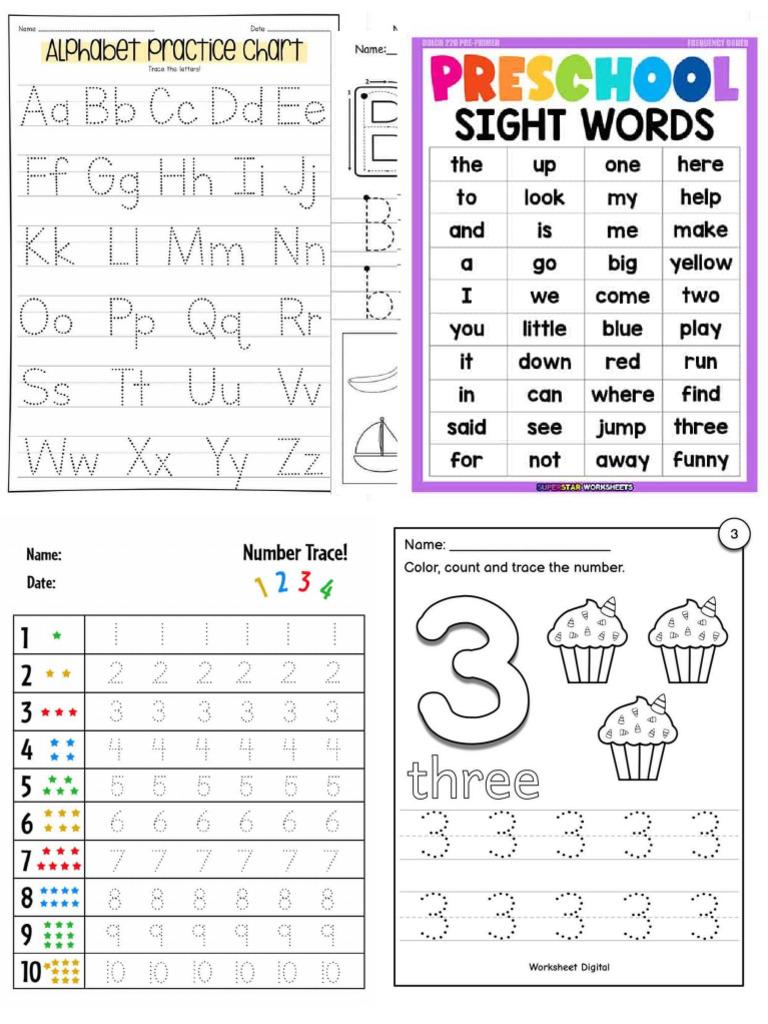 Pre School Worksheets | PDF