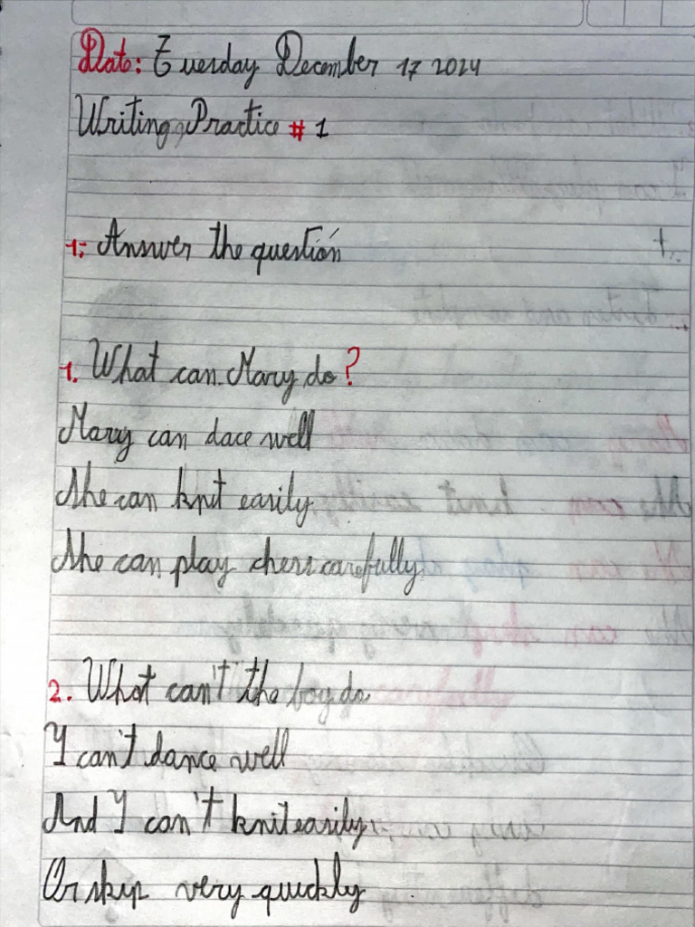 Writing Practice 1 | PDF
