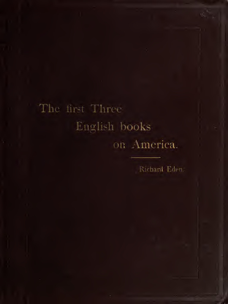 First Three English Books on America | PDF