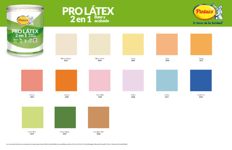 Colores Pro Latex 2en1 | PDF