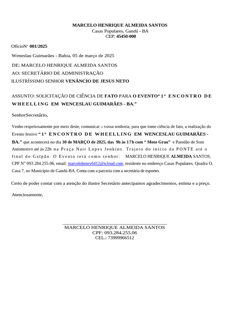 OFICIO MARCELO | PDF