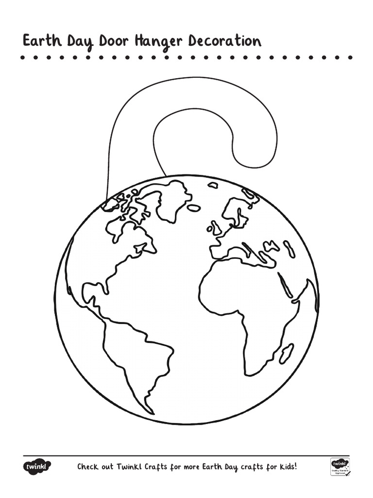 Earth Day Door Hanger Template | PDF