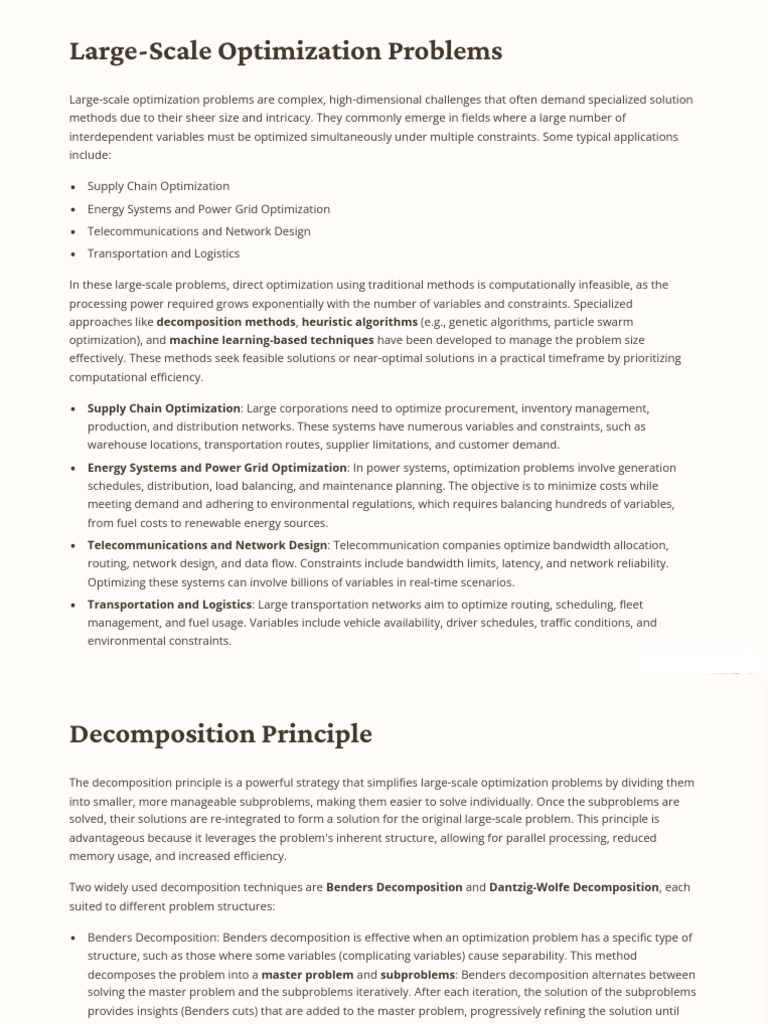 Large Scale Optimization Problems | PDF | Mathematical Optimization | Applied Mathematics