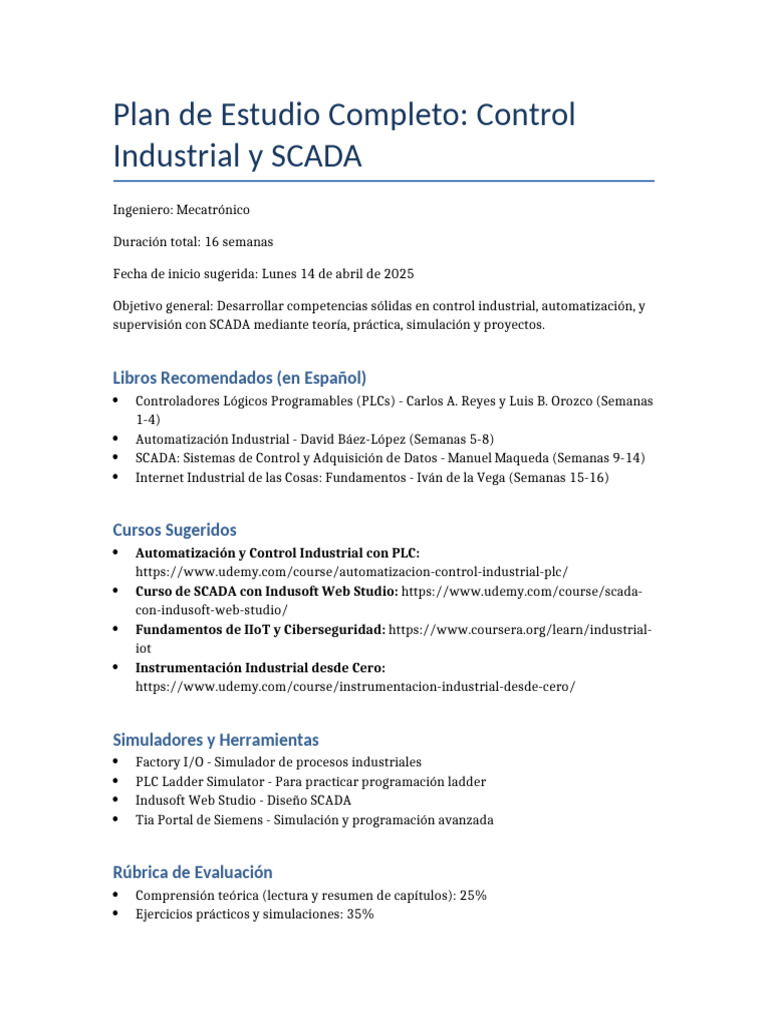 Plan_Estudio_Completo_Control_SCADA | PDF | Scada | Controlador lógico ...