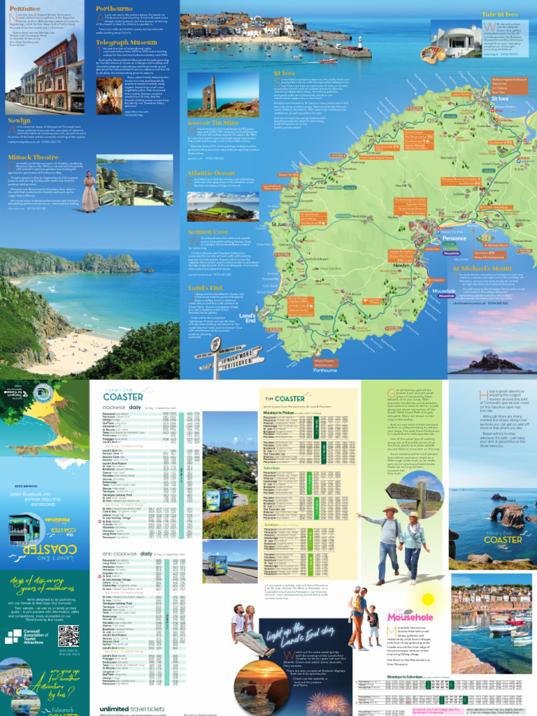 Lands End Coaster Leaflet 594x420 Mar23 WEB | PDF | Cornwall