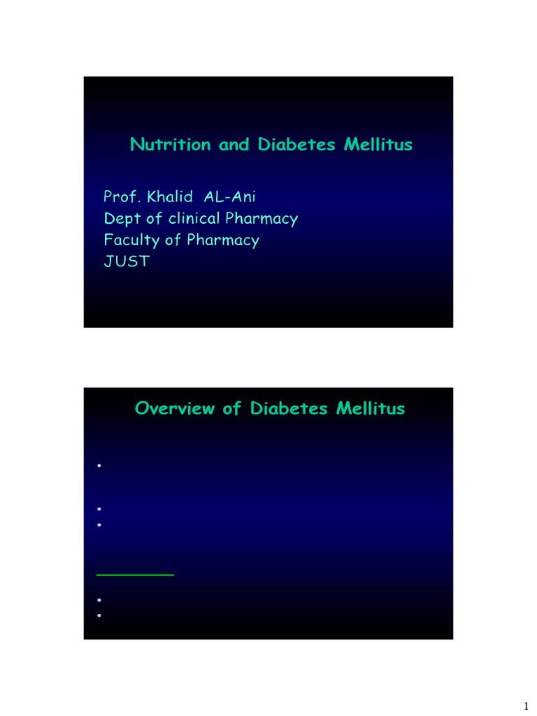 Overview of Diabetes Mellitus Management | PDF | Diabetes | Hyperglycemia
