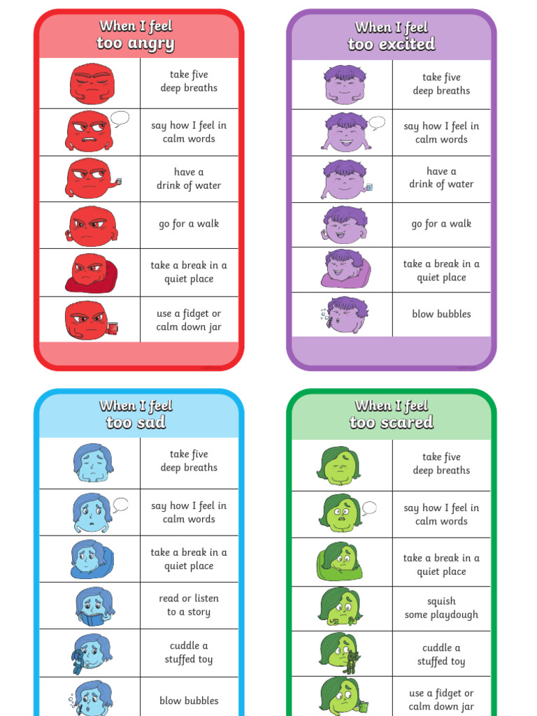 Mood Monsters Emotions Regulation Cards | PDF