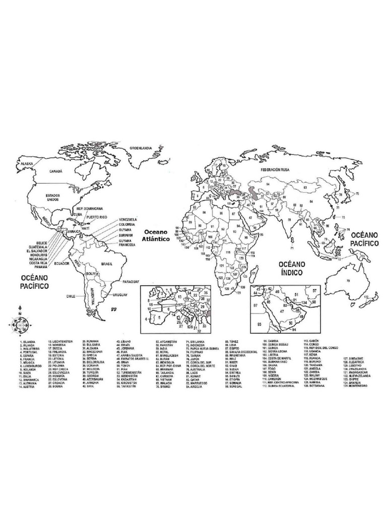 Planisferio Con Nombres y Divisi | PDF
