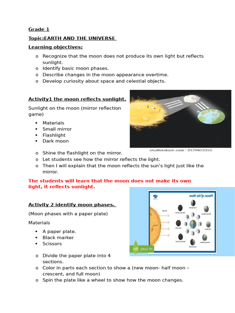 Earth and The Universe | PDF