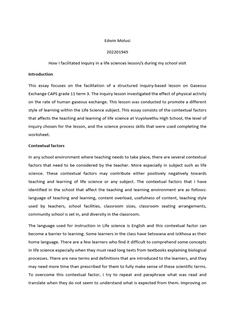 Inquiry-Based Learning in Life Sciences | PDF | Learning | Inquiry ...